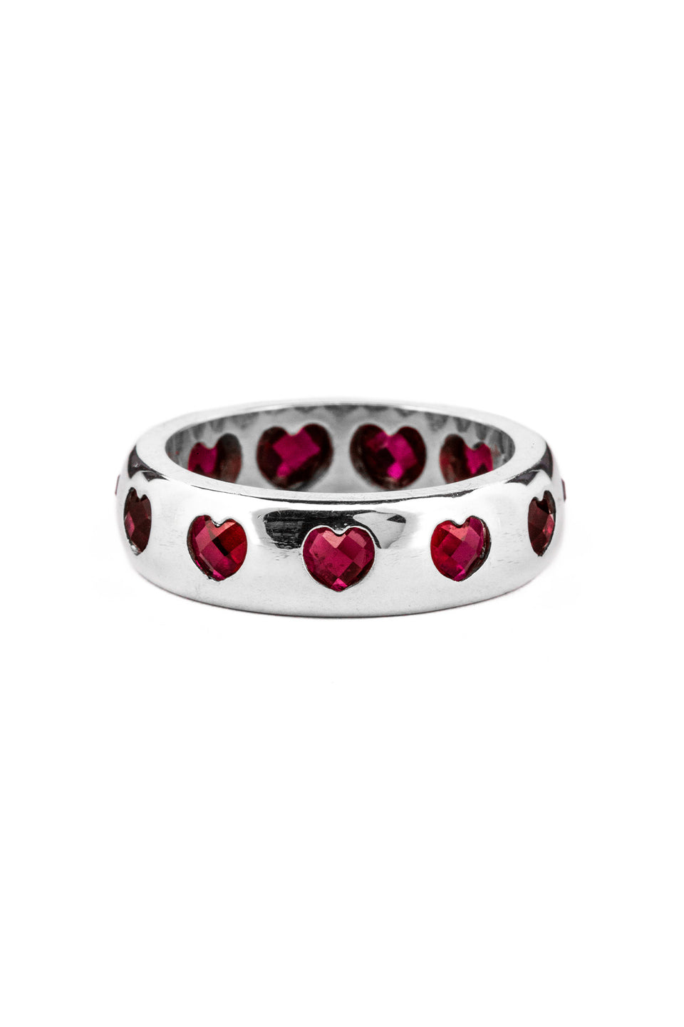 Hearts xo Ring - Ruby – Lox & Chain